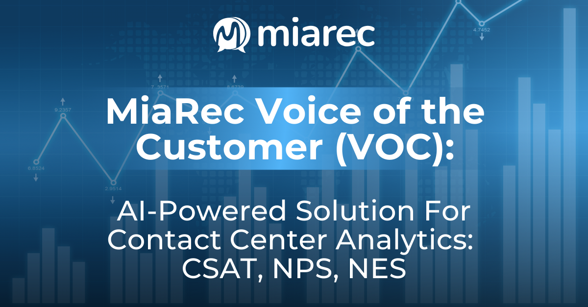 MiaRec Conversational Intelligence & Automated Quality Management